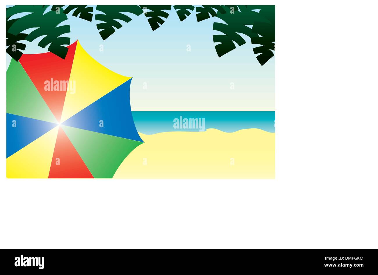 Umbrella palm Stock Vector Images - Alamy
