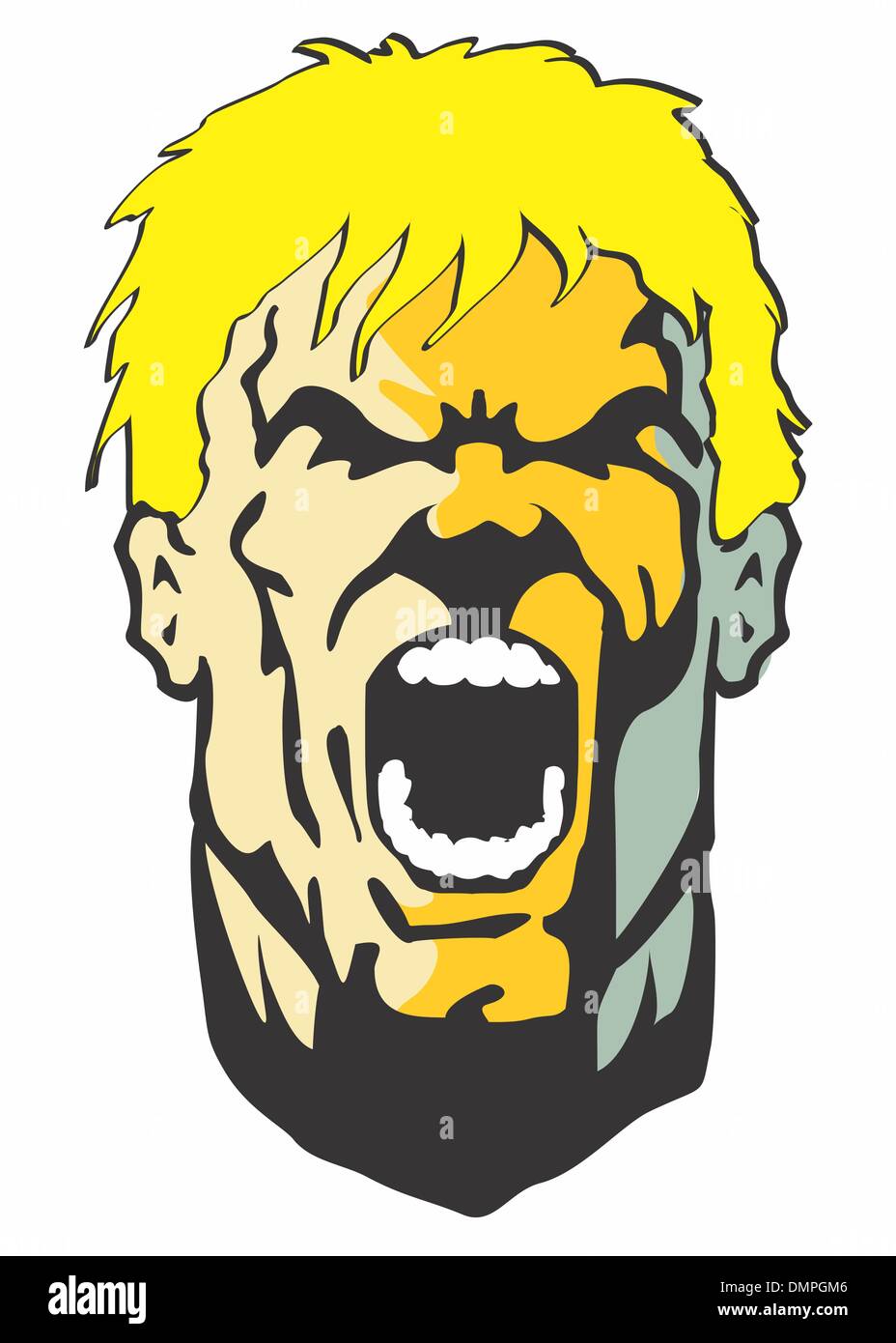 Angry expression man talking Stock Vector Images - Alamy