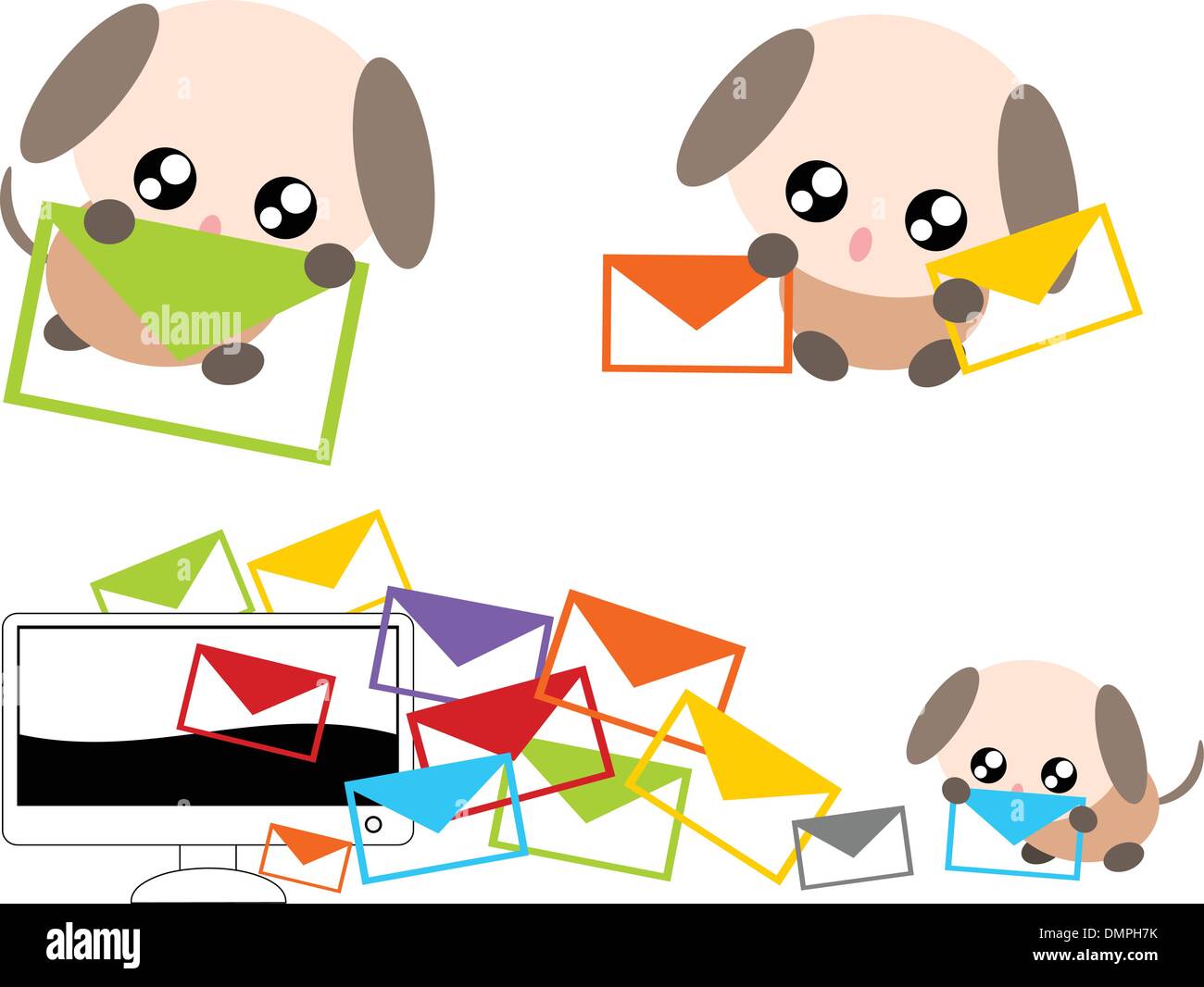 Mail dog Stock Vector Images - Alamy
