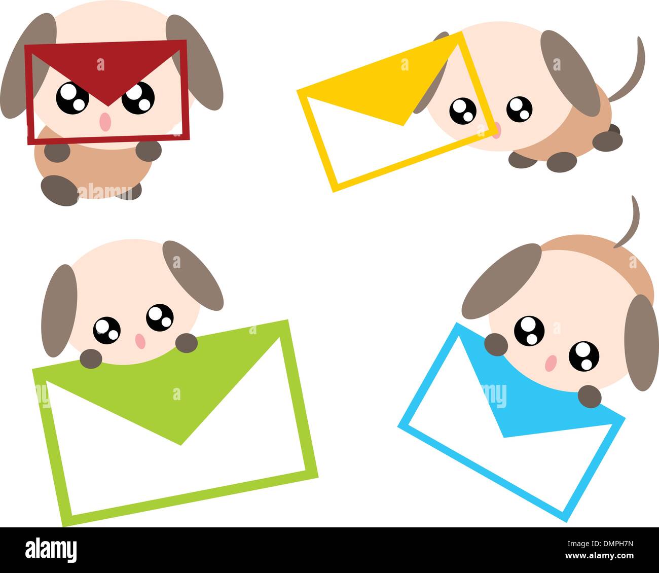 Dog mail Stock Vector Images - Alamy