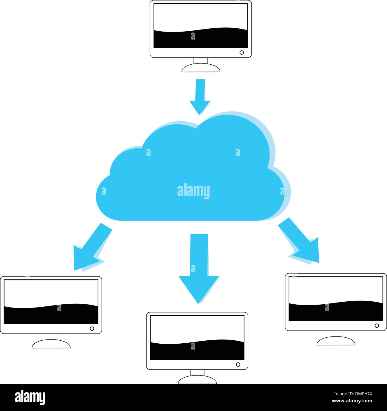 Cloud computer illustration Stock Vector Image & Art - Alamy
