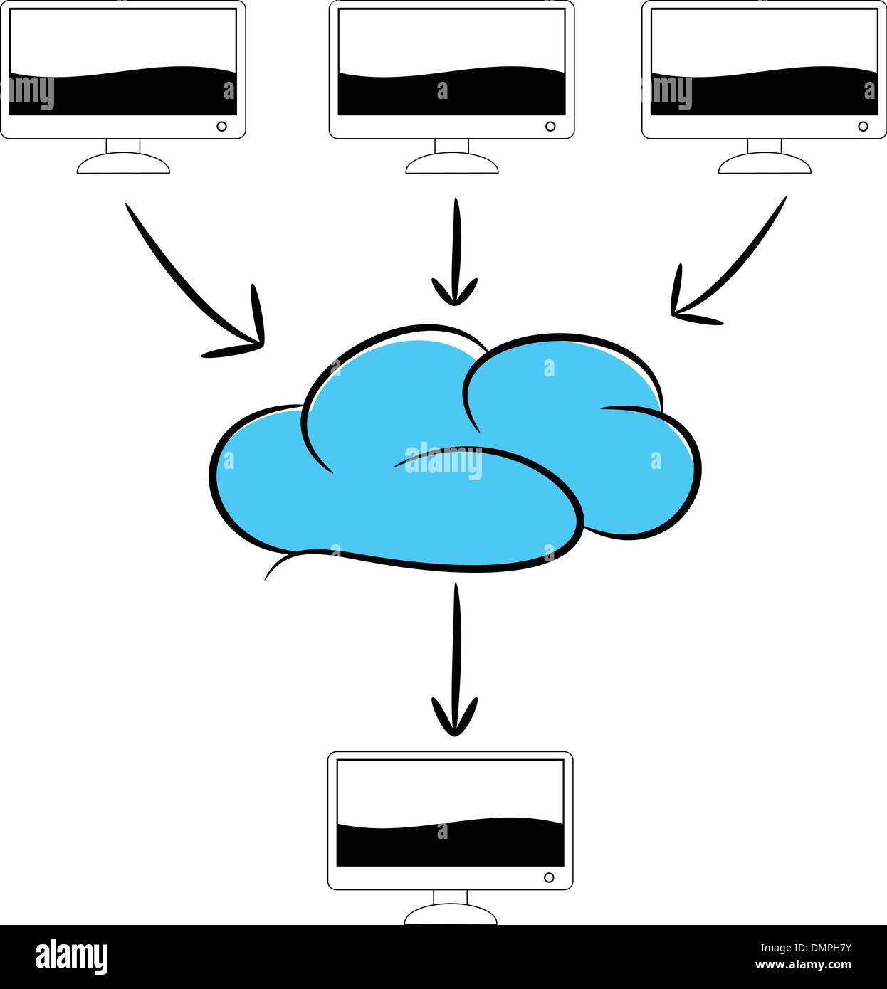 Cloud computer illustration Stock Vector Image & Art - Alamy