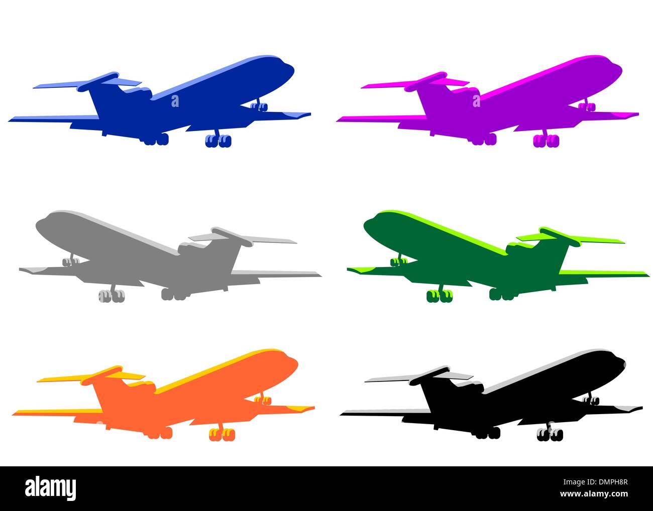 Ascending airplane Stock Vector Images - Alamy