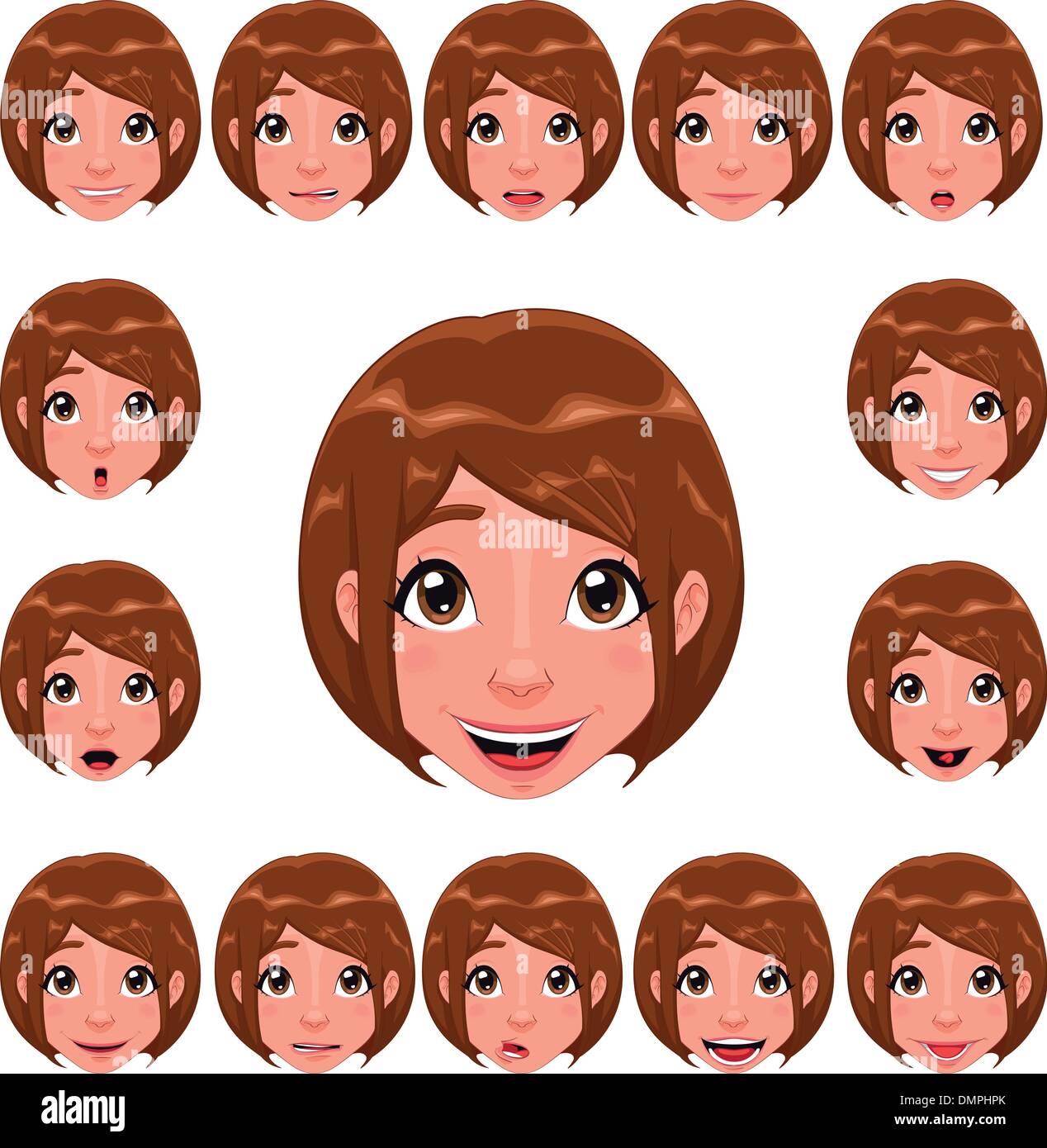 Girl expressions with lip sync Stock Vector Image & Art - Alamy