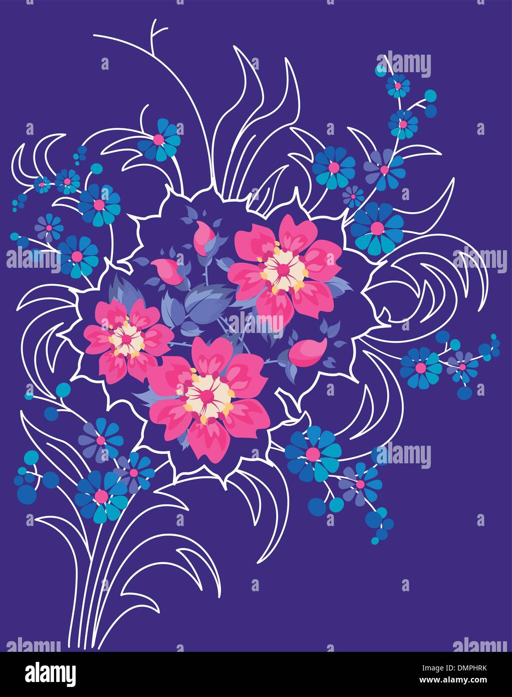Bunch of flowers Stock Vector Images - Alamy