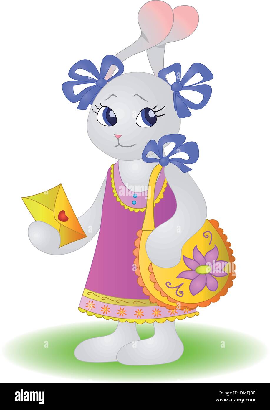 Happy birthday white rabbit Stock Vector Images - Alamy