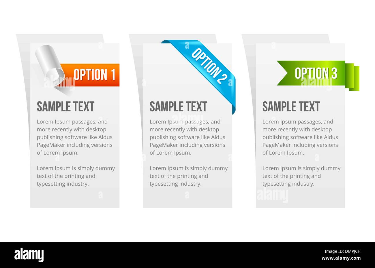 Set of Vector Colorful Sample Option Stickers Stock Vector Image & Art ...