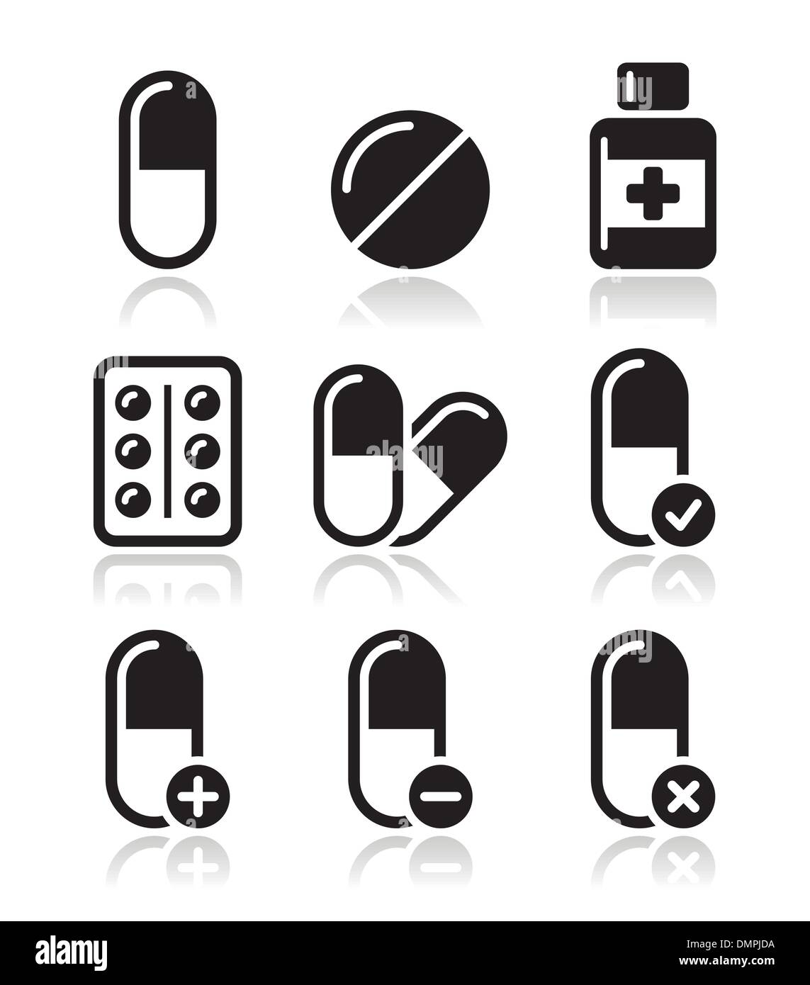 Pills, medication vector icons set Stock Vector Image & Art - Alamy