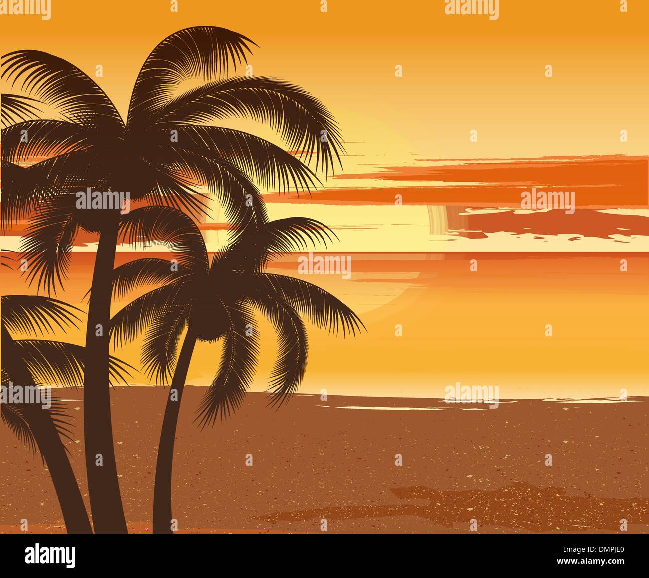 Summer evening view over Stock Vector Images - Alamy