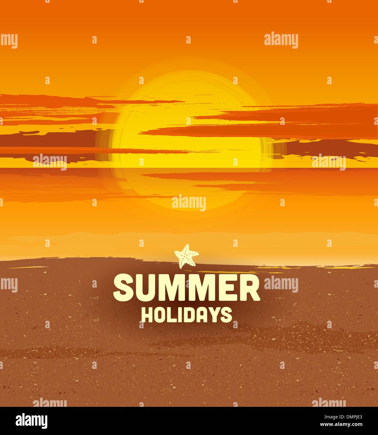 Summer sky over sea Stock Vector Images - Alamy