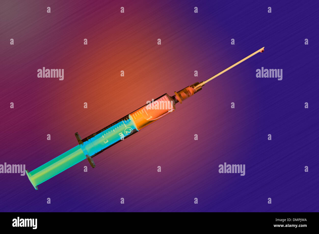syringe with an injection of the genetic drug therapy Stock Photo - Alamy