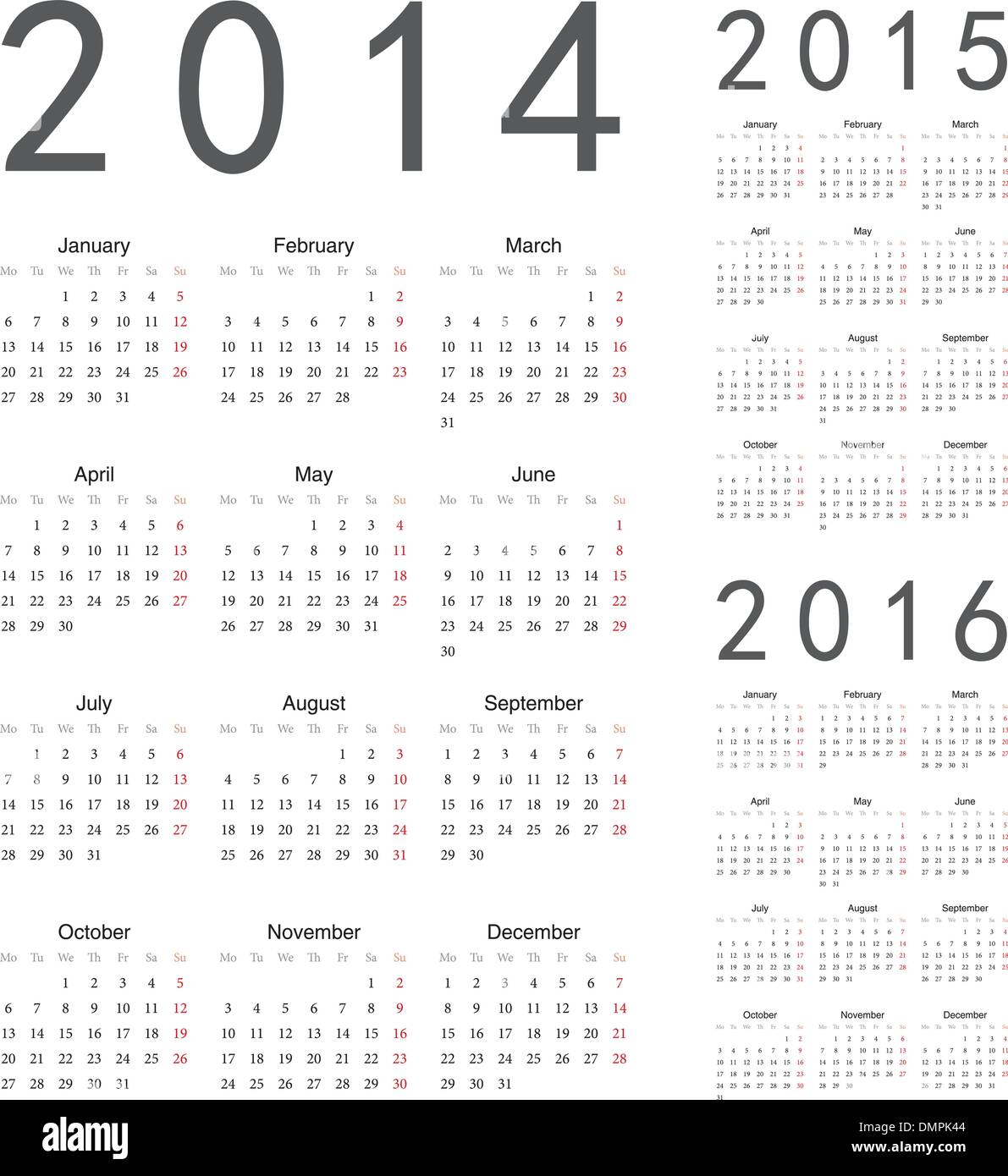 2016 calendars hi-res stock photography and images - Alamy