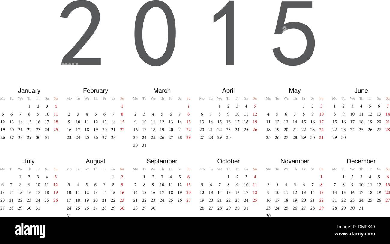 2015 planner Stock Vector Images - Alamy