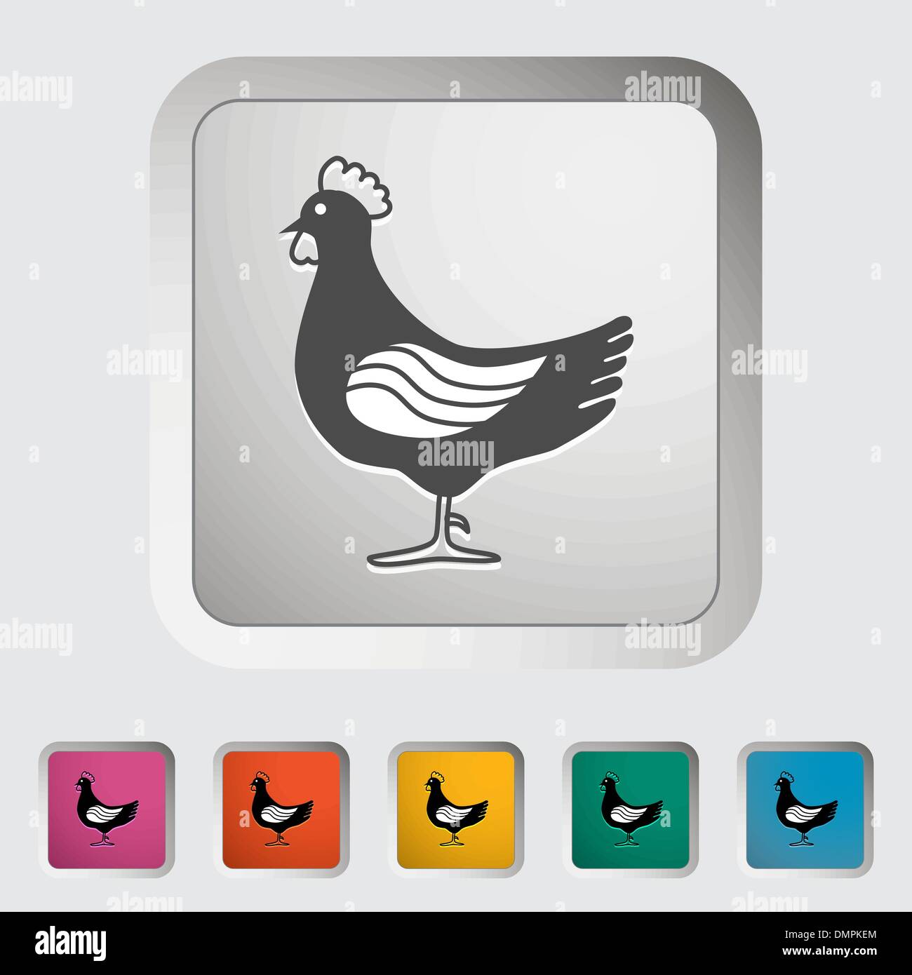 Chicken single icon Stock Vector Image & Art - Alamy
