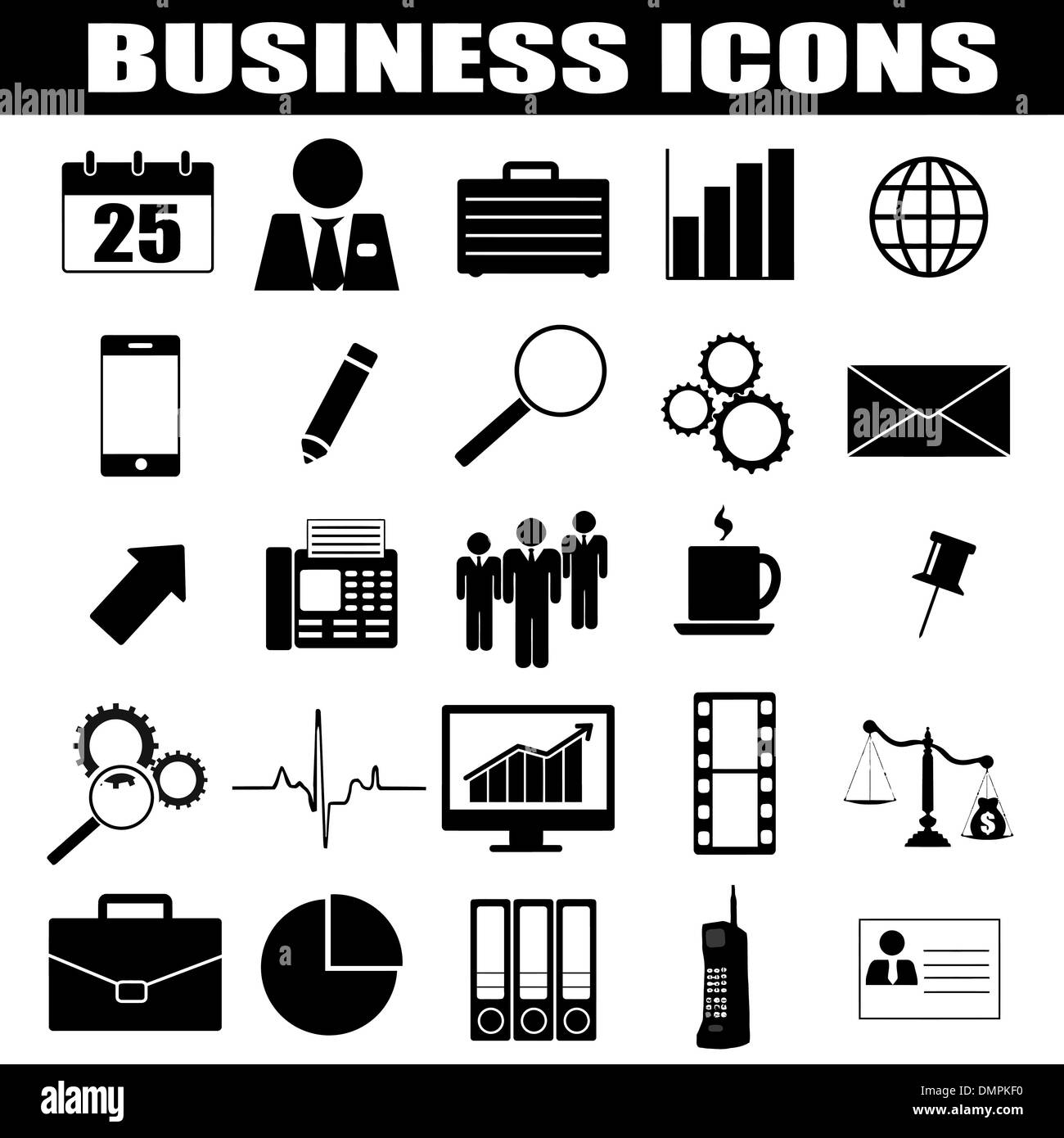 Business icons set Stock Vector Image & Art - Alamy