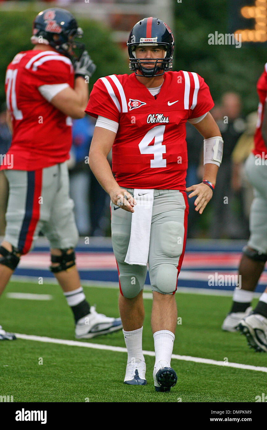 Oct. 10, 2009 - Oxford, Mississippi, U.S - 10 October 2009: Ole Miss QB ...