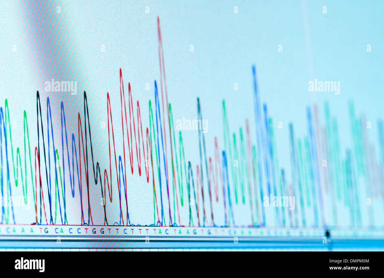 dna chromatogram monitor computing system in the genetic laboratory ...
