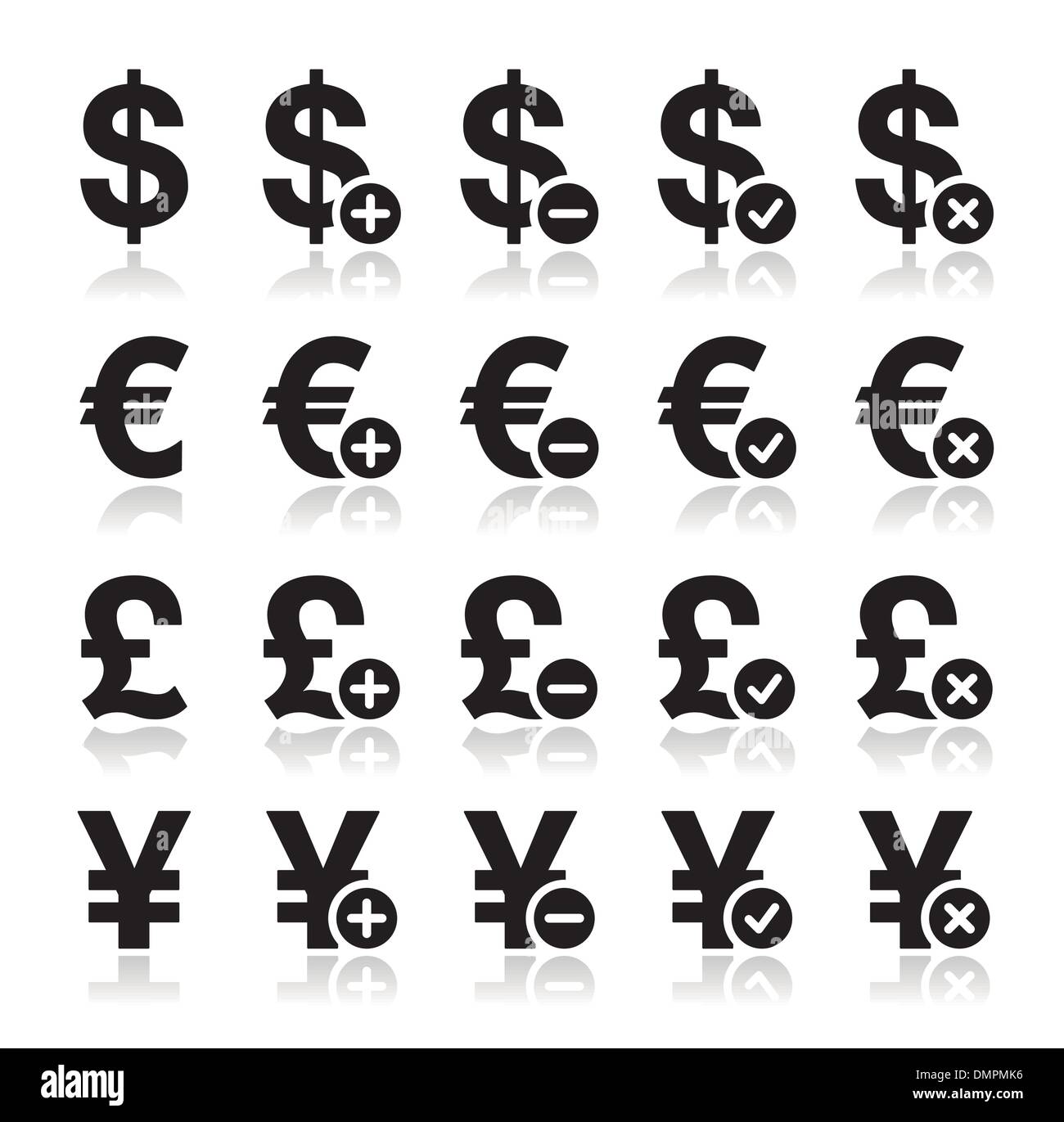 International currency icon set hi-res stock photography and images - Alamy