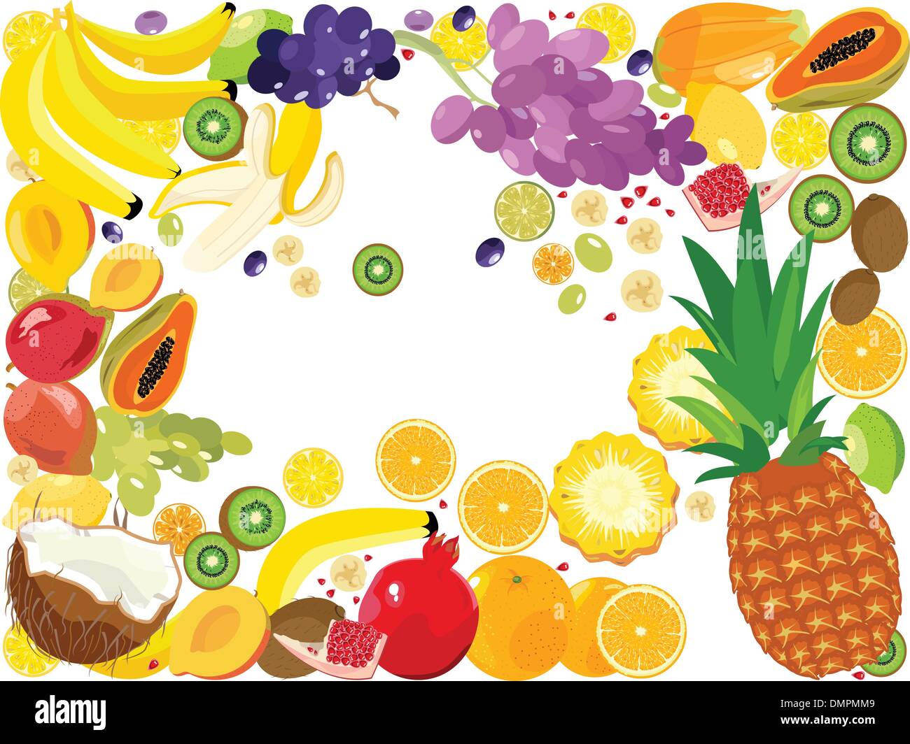 Fruits, vector frame Stock Vector Image & Art - Alamy