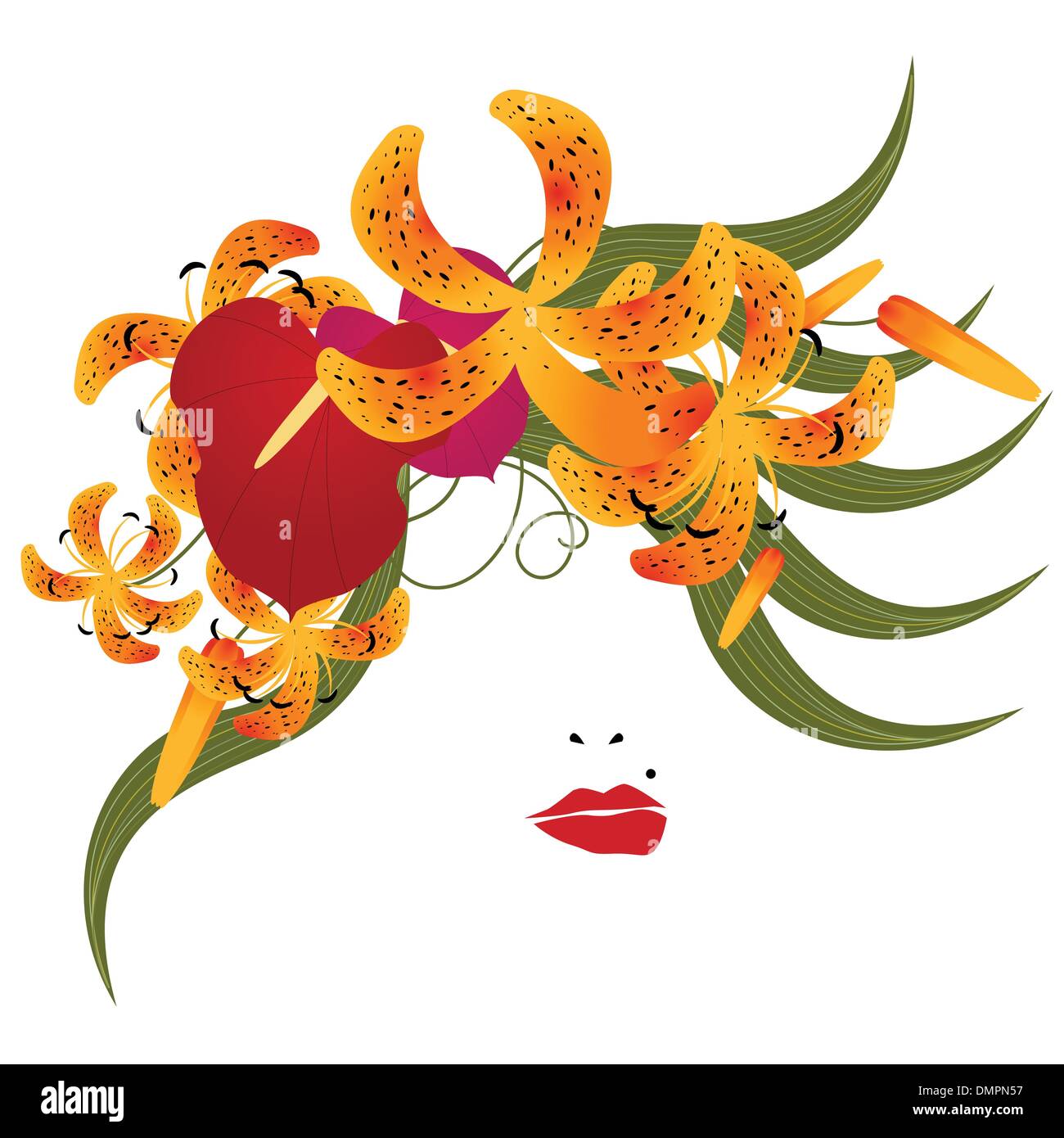 Lily vector vectors hi-res stock photography and images - Alamy
