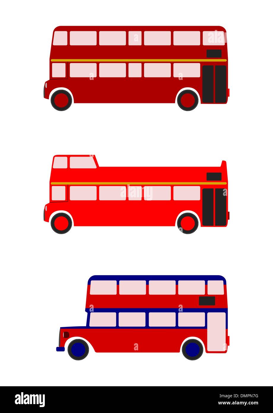 Double decker london bus cartoon hi-res stock photography and images ...