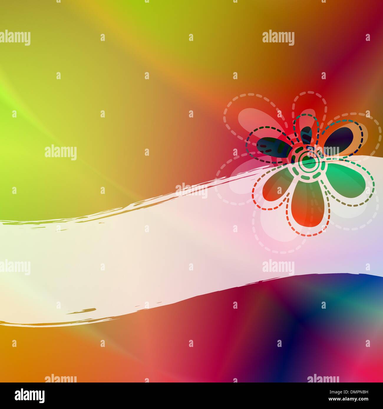 Colorful floral frame Stock Vector Image & Art - Alamy