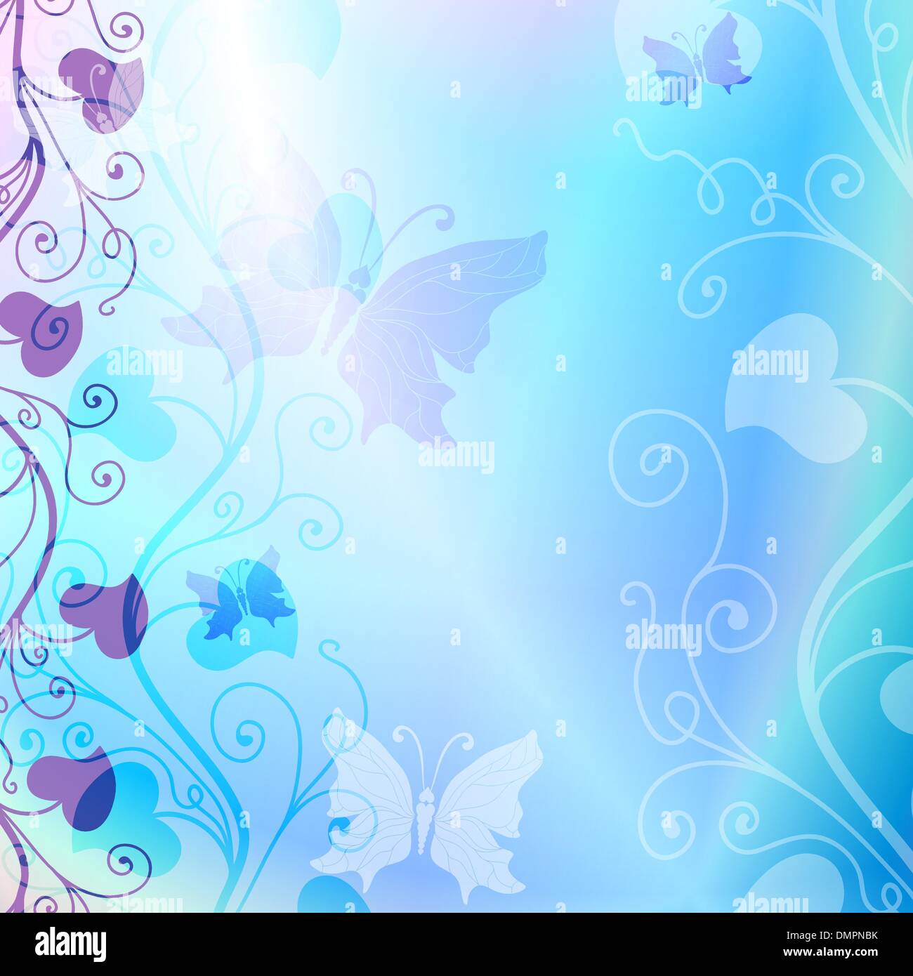 Gentle blue floral frame Stock Vector Image & Art - Alamy