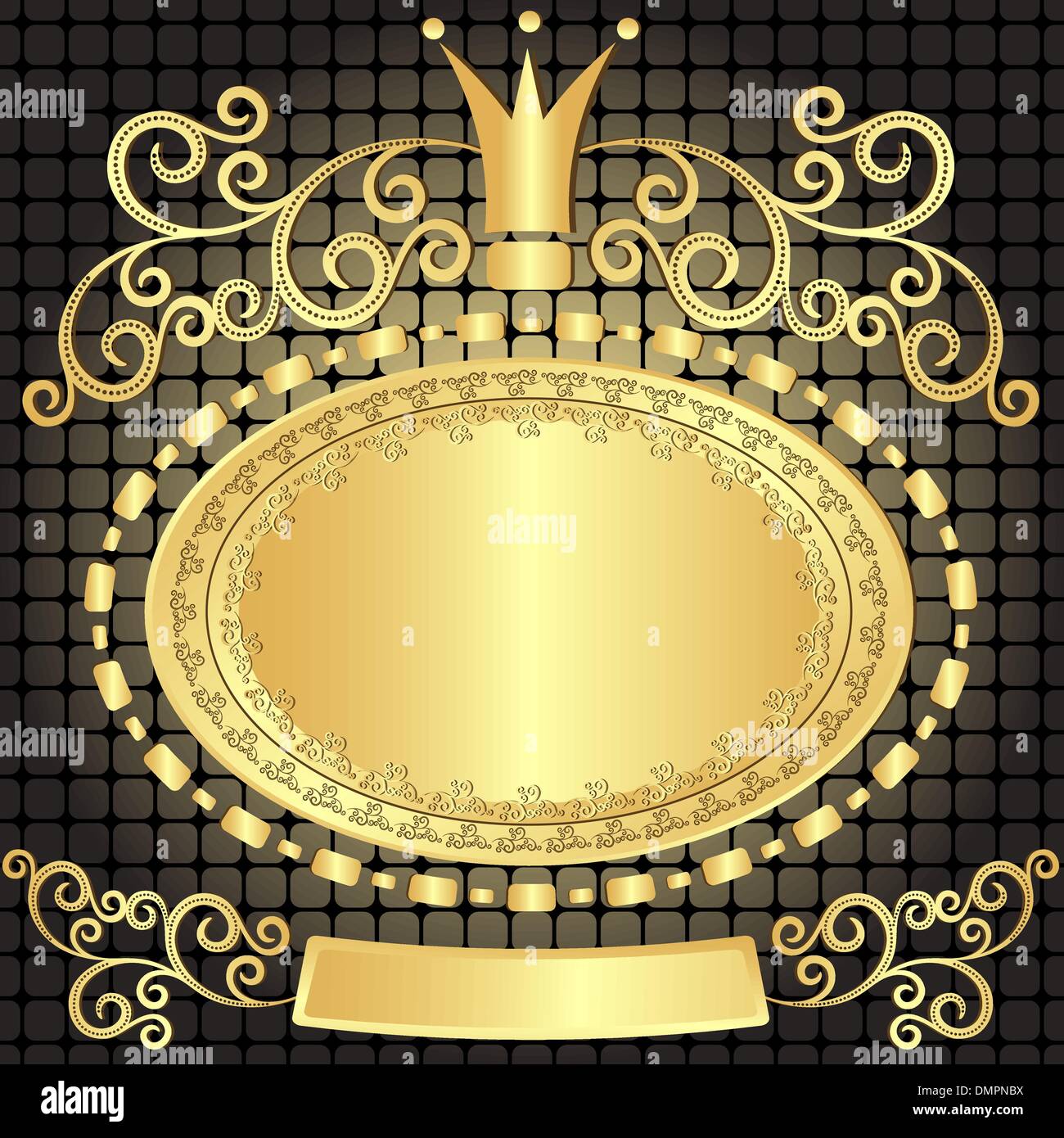 Antique Oval Frame Vector Oval Vintage Gold Picture Frame Vector