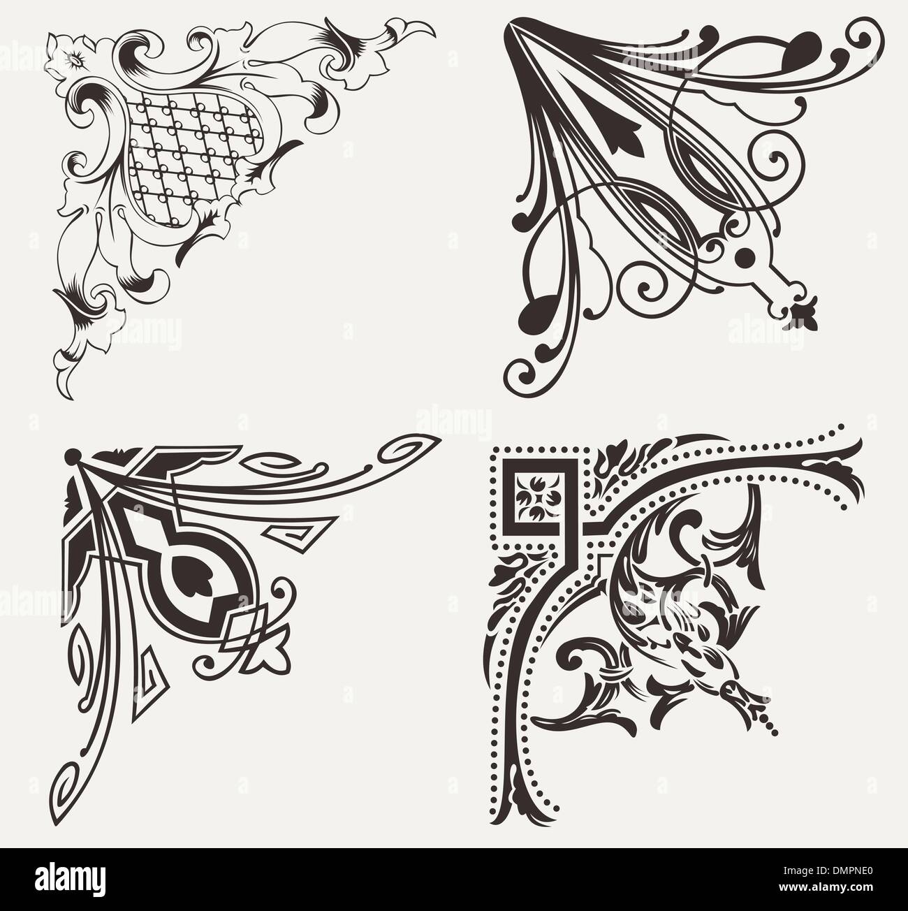 Four corners border hi-res stock photography and images - Alamy