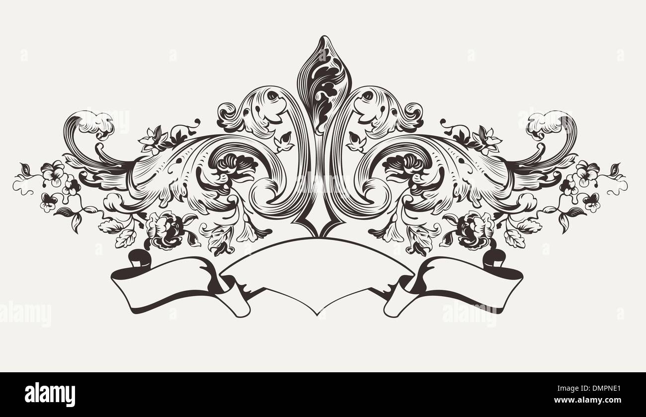 Vintage High Ornate Banner Text Stock Vector Image & Art - Alamy