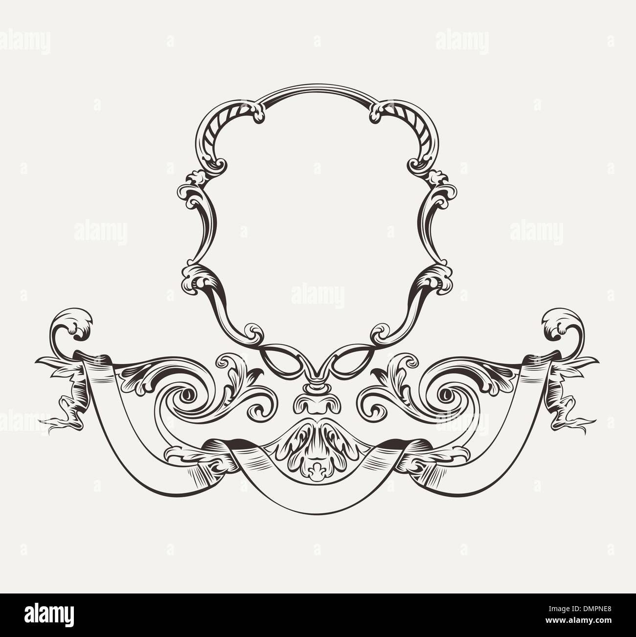 Antique Luxury High Ornate Frame And Banner Stock Vector Image & Art ...