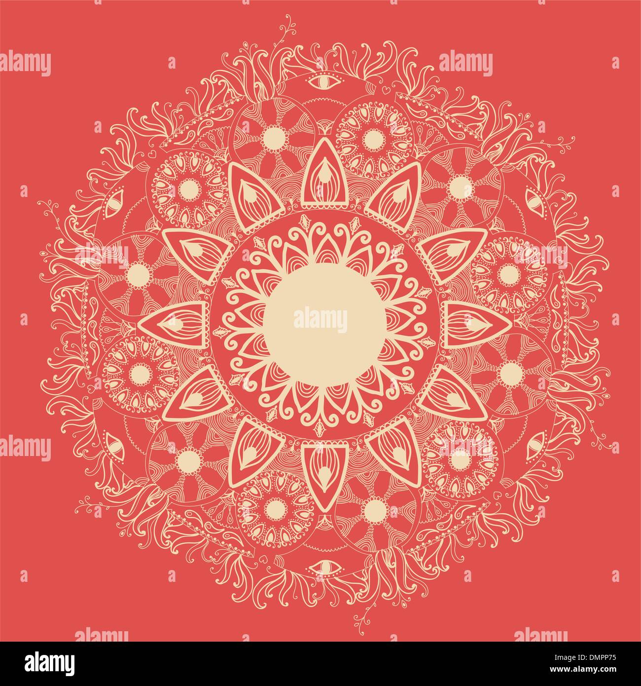 Ornamental round lace pattern.Delicate circle Stock Vector Image & Art ...