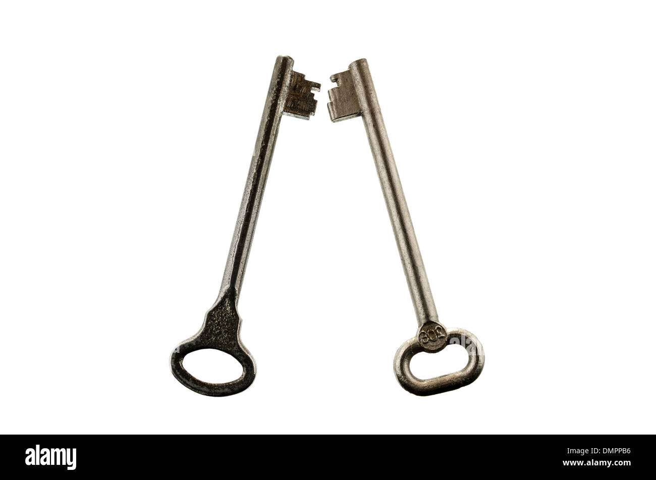 Old keys isolated on white Stock Photo - Alamy