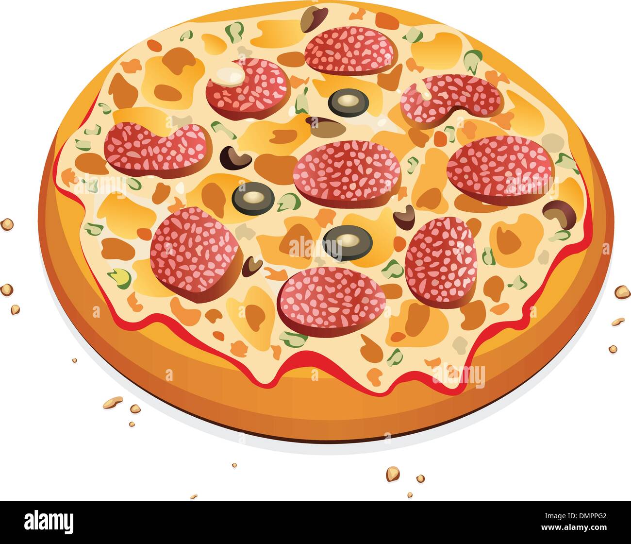 Delicious pizza vegetables sauce Stock Vector Images - Alamy