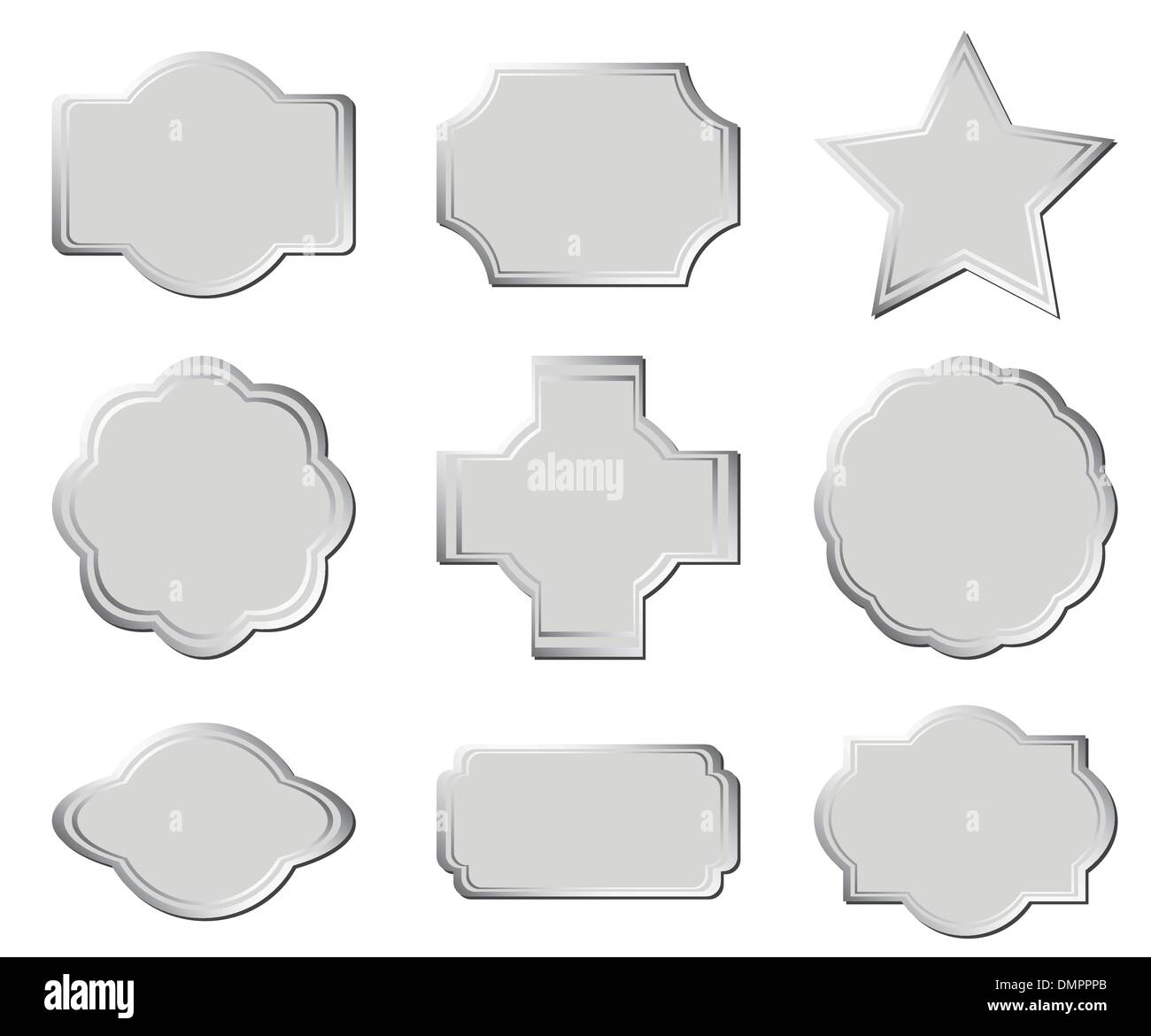 set of the gray frames - vector Stock Vector Image & Art - Alamy