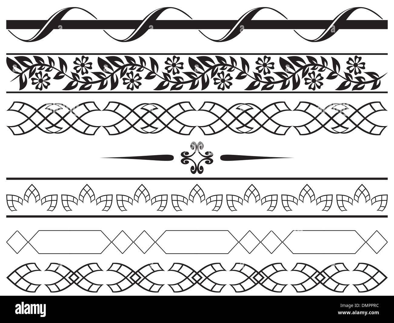 set of vector black borders Stock Vector Image & Art - Alamy