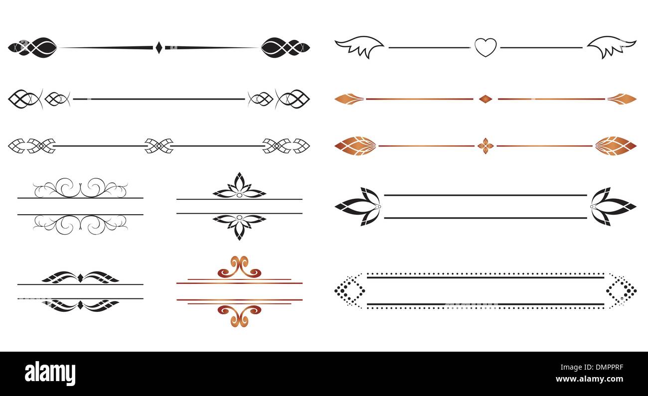 set - vector geometric separators for design Stock Vector Image & Art ...