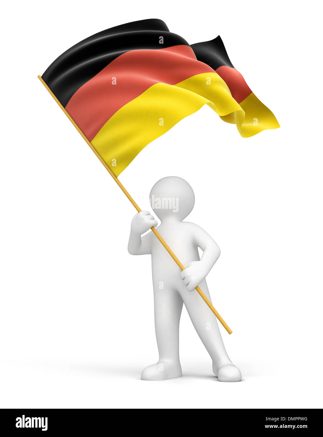 Man and German flag (clipping path included Stock Photo - Alamy