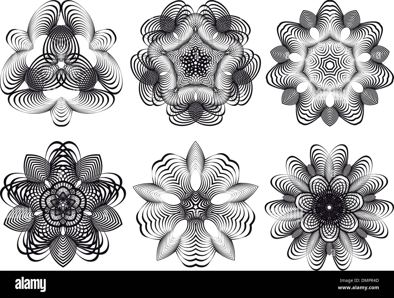 Abstract geometric flowers, vector Stock Vector Image & Art - Alamy
