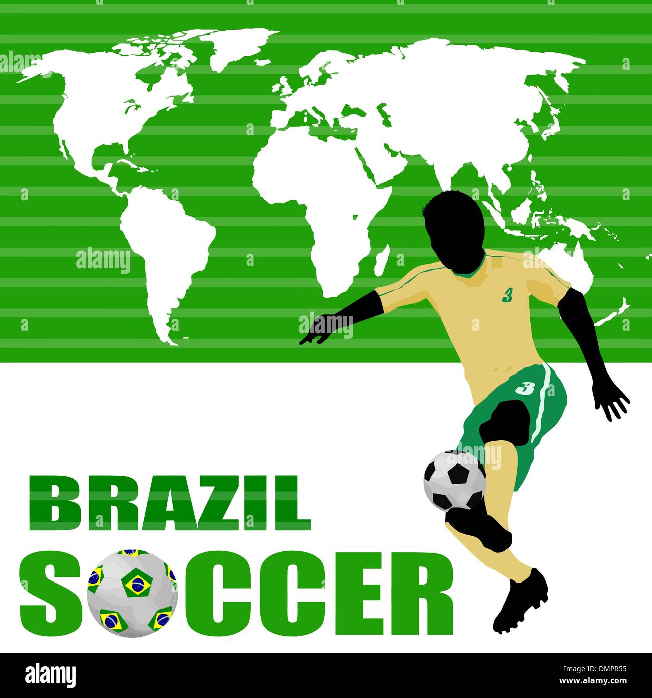 Brazil soccer poster Stock Vector Image & Art - Alamy