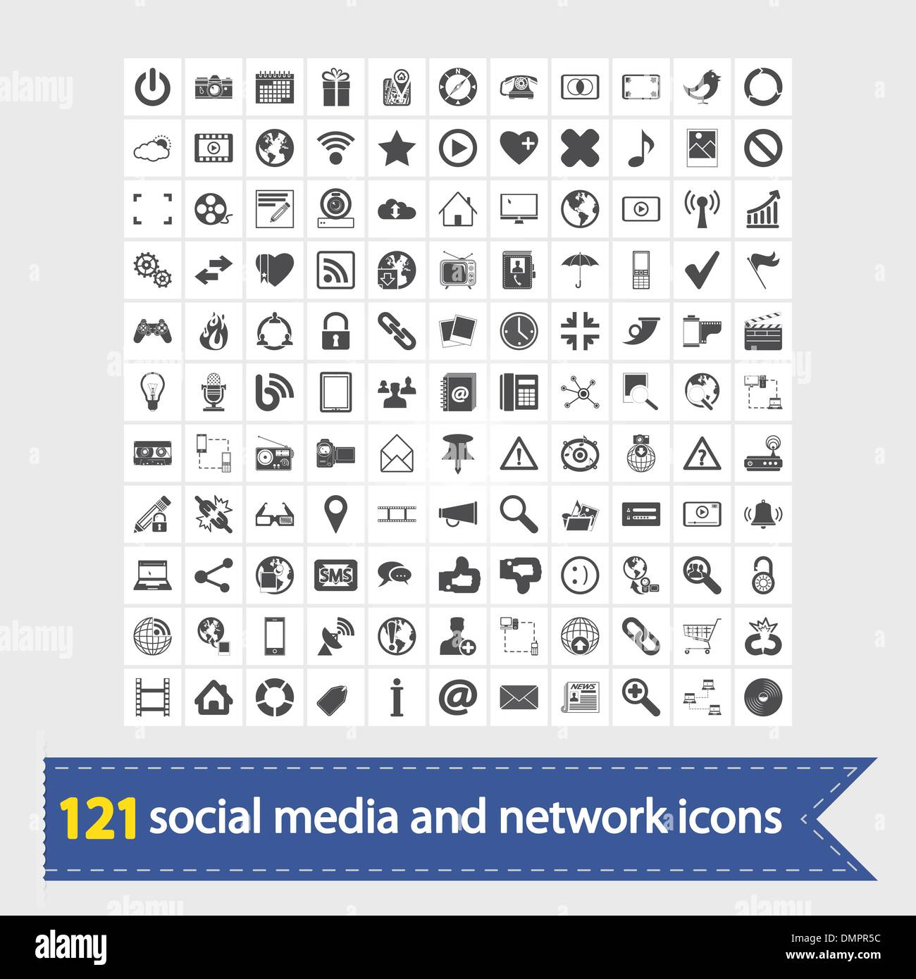 Laptop social media icons Stock Vector Images - Alamy