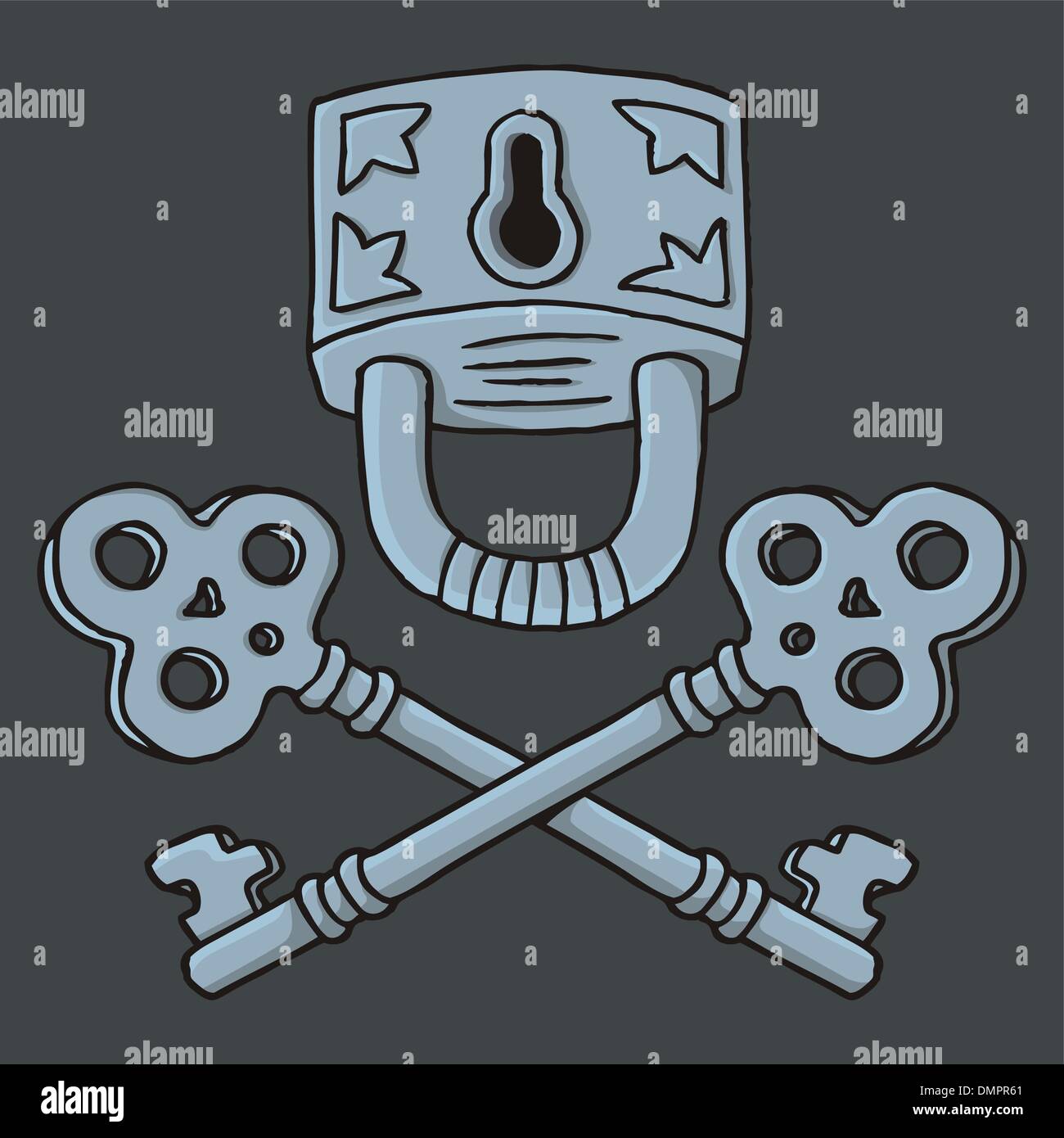 Jolly Roger padlock with keys Stock Vector Image & Art - Alamy