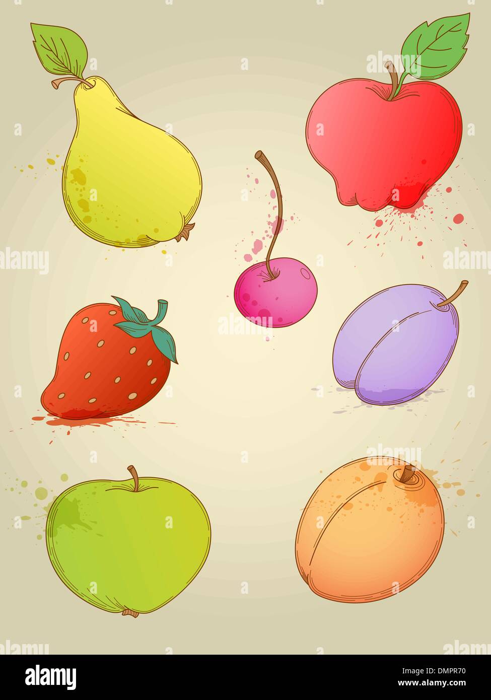 Set of fruits Stock Vector Image & Art - Alamy
