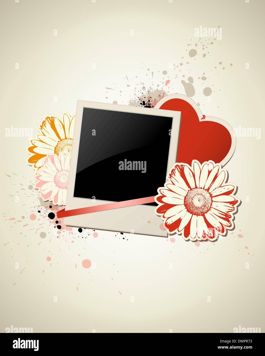 Heart flower frame hi-res stock photography and images - Alamy