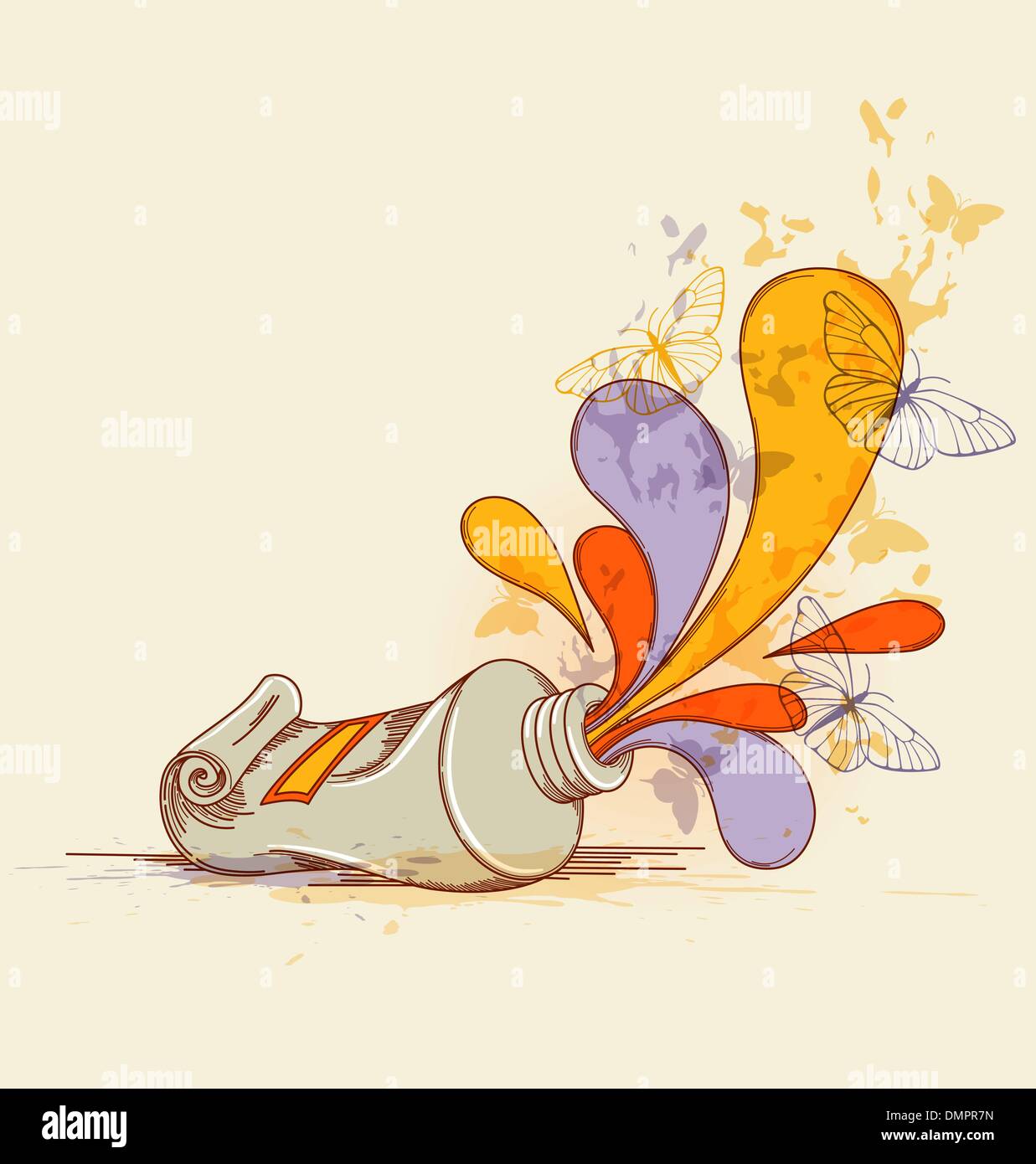 Draw paint Stock Vector Images - Alamy