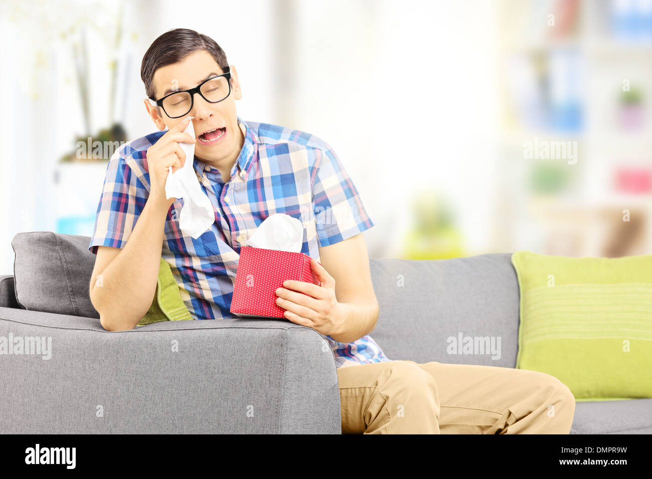 Man crying tissue hi-res stock photography and images - Alamy