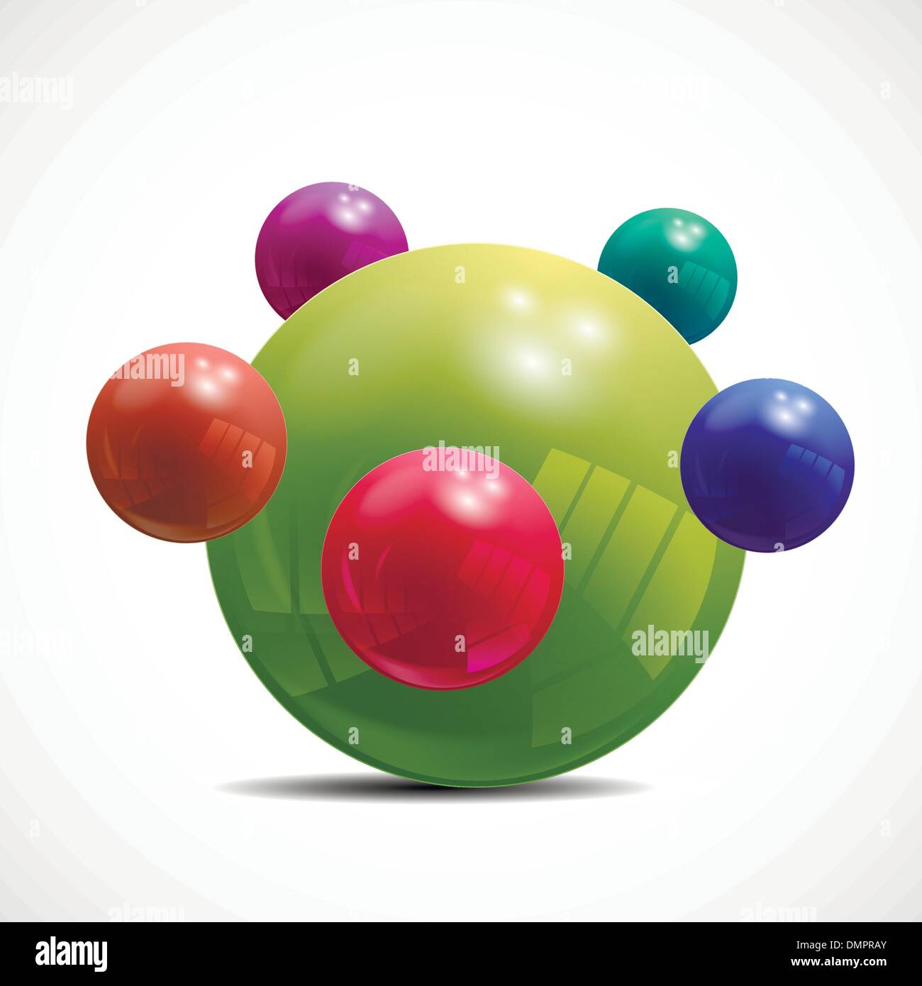 Set of colorful balls on white background, illustration Stock Vector ...