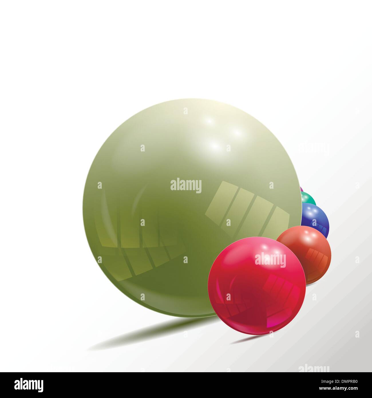 Set of colorful balls on white background, illustration Stock Vector ...