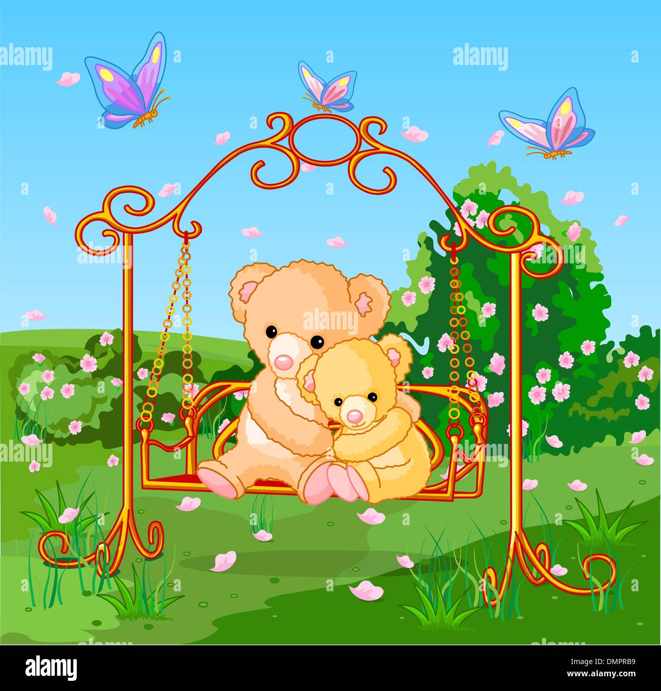 Outdoor day spring meadow Stock Vector Images - Alamy