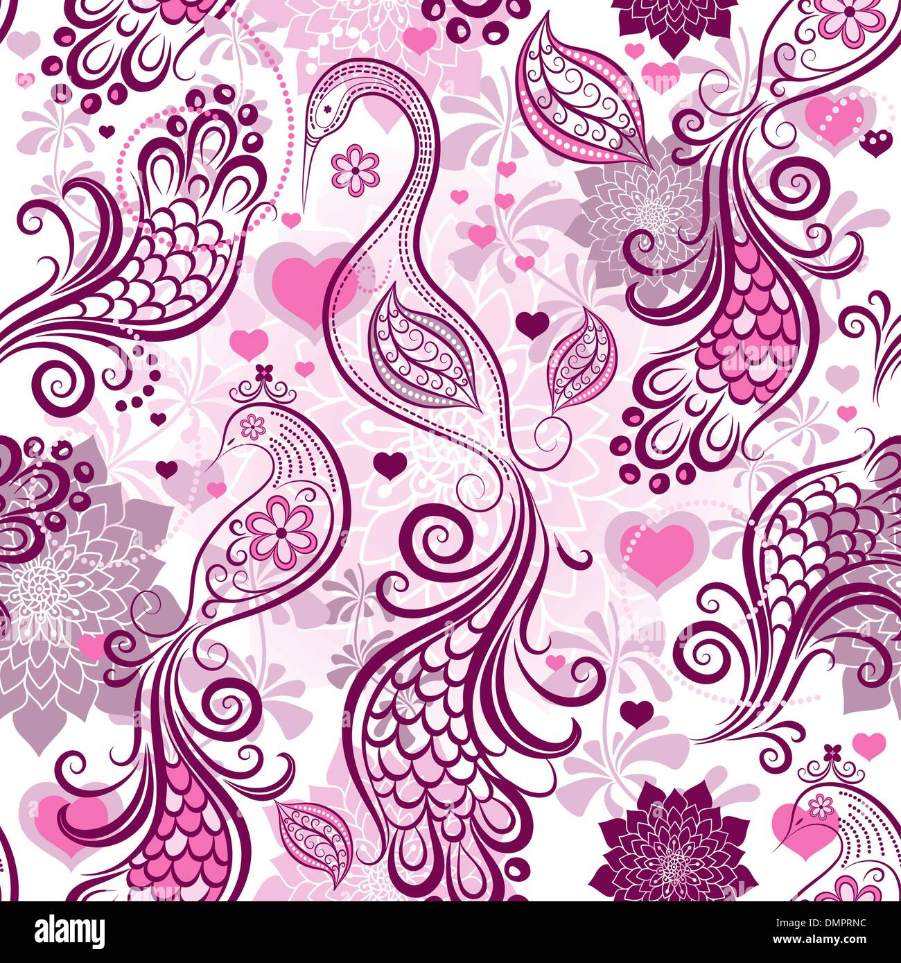 Valentine repeating pink pattern Stock Vector Image & Art - Alamy